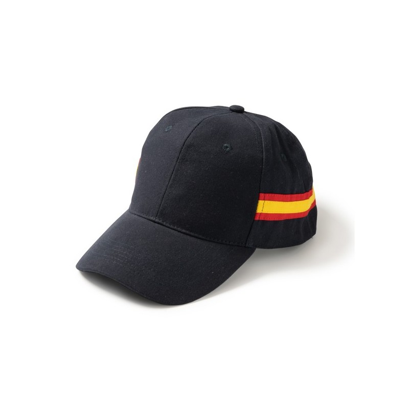 Gorra de 6 paneles 100% algodón peinado con diseño de bandera nacional ...
